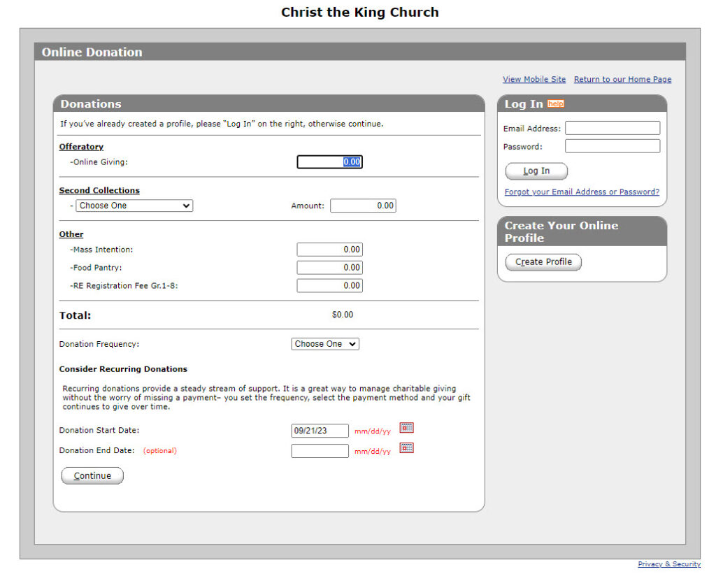 Give - Christ the King Church