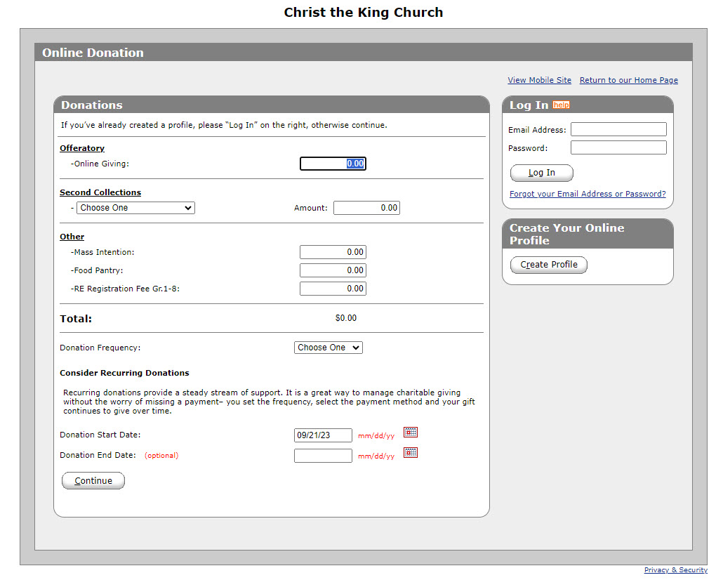 Give - Christ the King Church